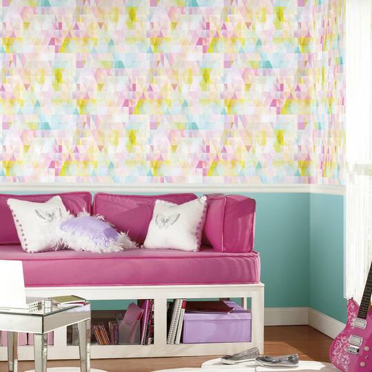 RoomMates Prismatic Geo Peel & Stick Wallpaper | Michaels RoomMates Prismatic Geo Peel & Stick Wallpaper | Michaels